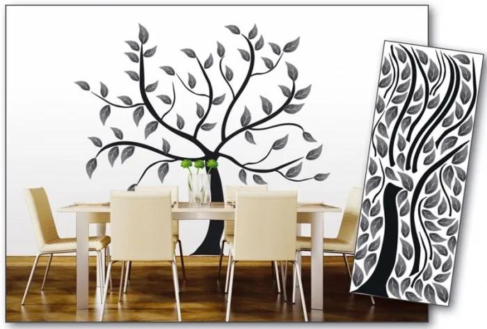 ST2 020 Samolepicí dekorace na zeď - Strom | 65 x 165 cm | černá