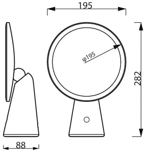 Philips - Stmívatelné kosmetické zrcátko s LED podsvícením MIRROR LED/4,5W/5V