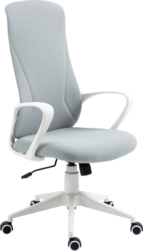Kancelářská židle Vinsetto s funkcí naklápění, výškově nastavitelná, ergonomická počítačová židle, otočná PC židle pro domácí kancelář, pružná látka,…