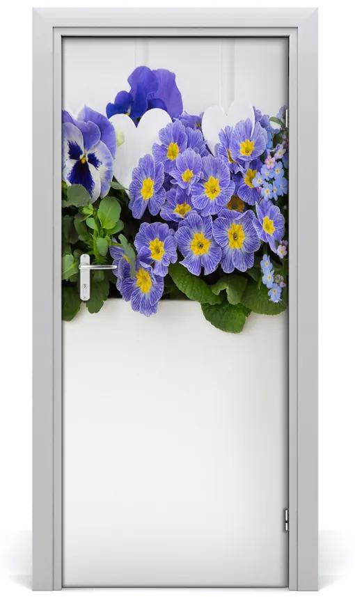 Fototapeta samolepící fialové květy 75x205 cm