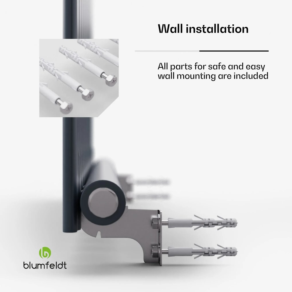 Blumfeldt Ontario, radiátor, 100 x 60, 1/2" boční připojení, montáž na stěnu, 681 W