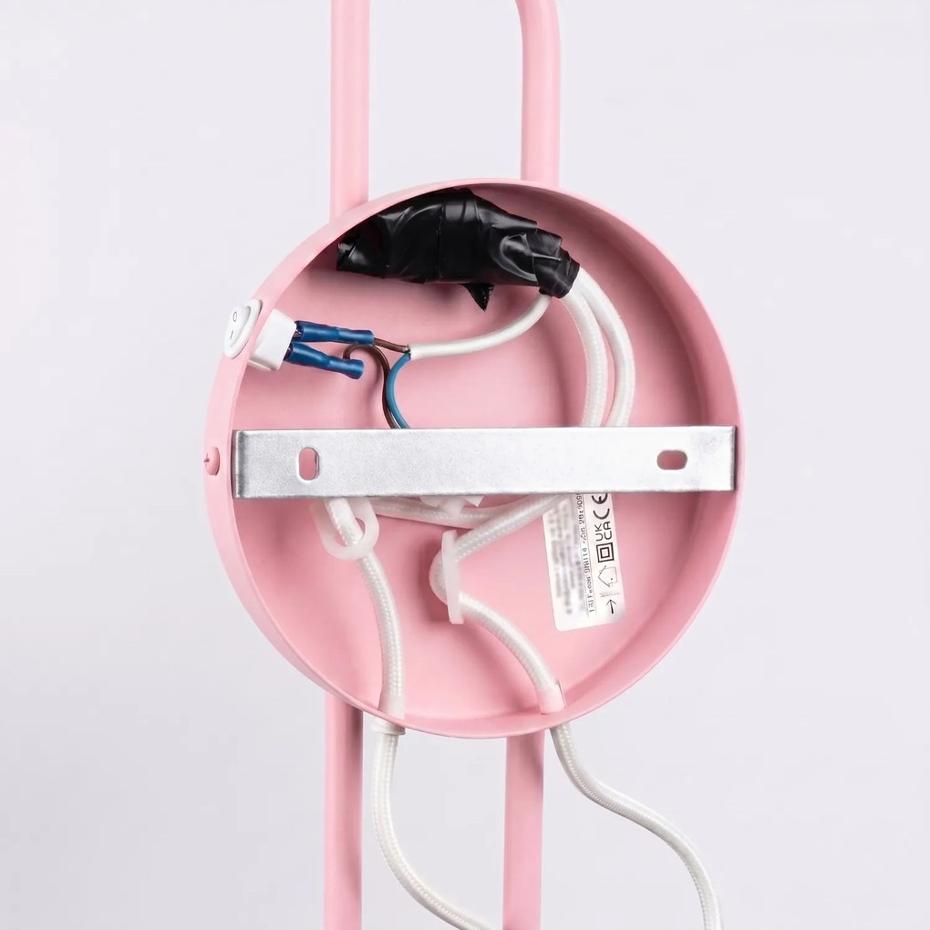 Sollux Lighting Nástěnné svítidlo NOX 2 růžové s vypínačem