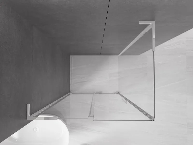 Mexen Velar L, sprchový kout s posuvnými dveřmi 120 x 80 cm, 8mm čiré sklo, chromová, 871-120-080-03-01