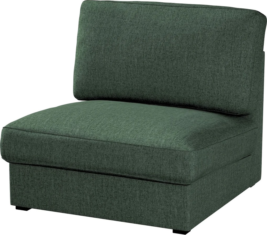 Potah na neskládací křeslo IKEA Kivik barva zelená látka pletený vzor