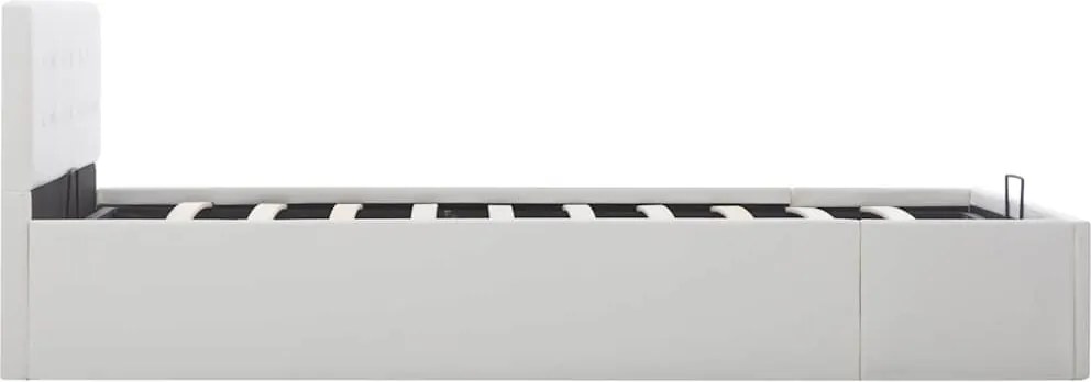 Rám postele s úložným prostorem bílý umělá kůže 140 x 200 cm 285519