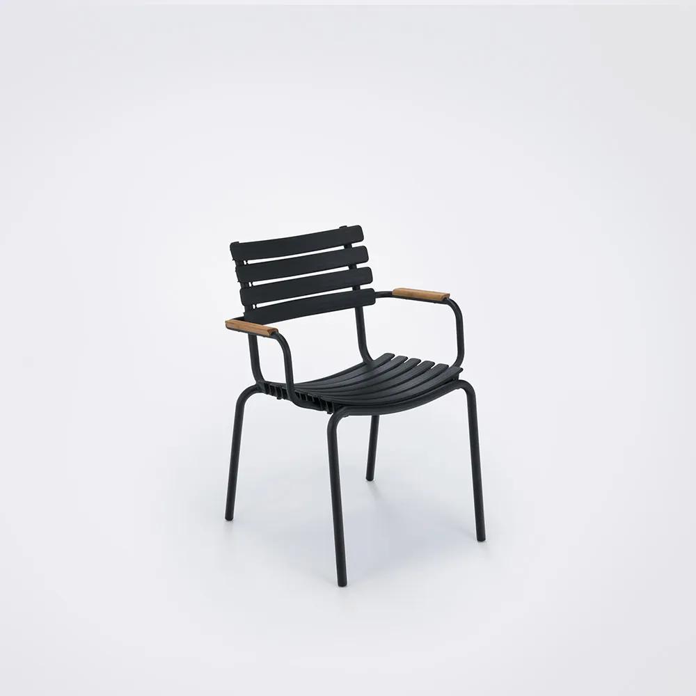 Houe Denmark - Židle CLIPS, područky bambus, černá