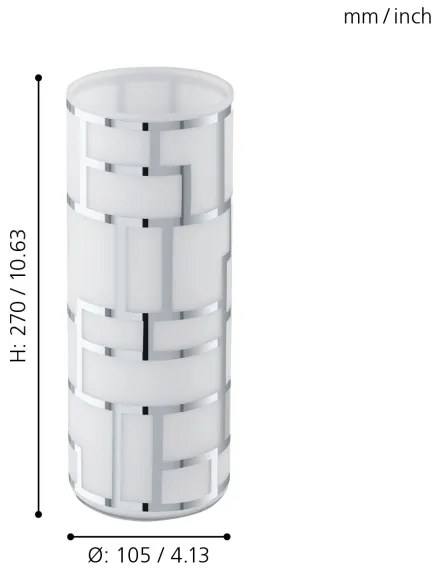 Eglo 91971 - Stolní lampa BAYMAN E27/60W/230V