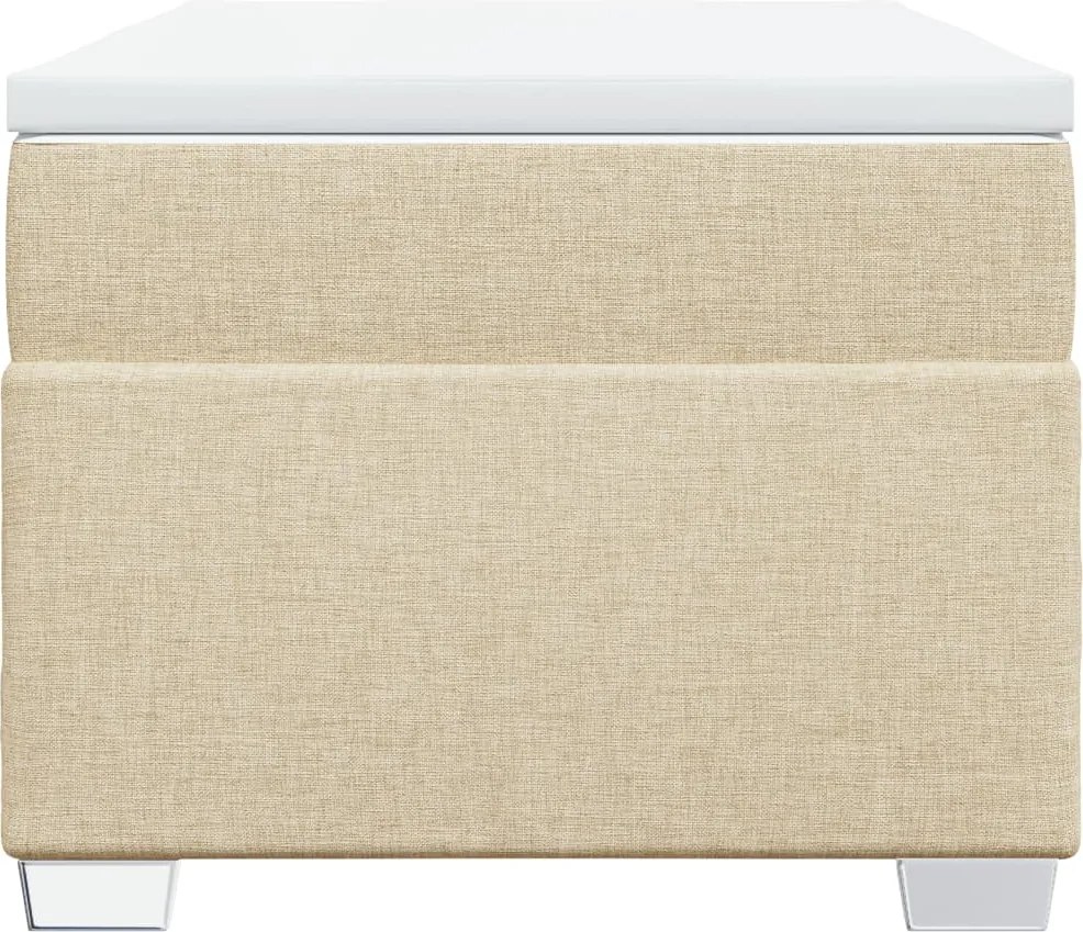 Box spring postel s matrací krémová 90x200 cm textil 3285107