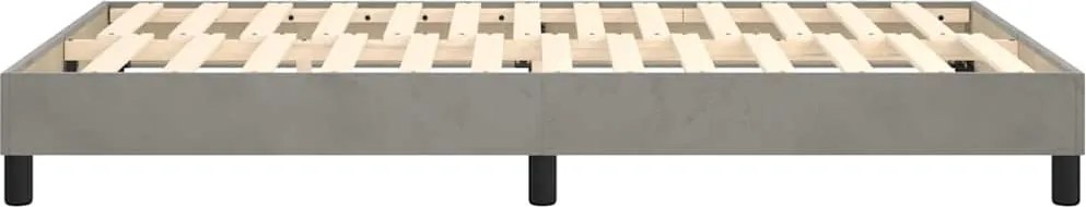 Rám postele s boxspringem světle šedá 120 x 200 cm samet 3120760