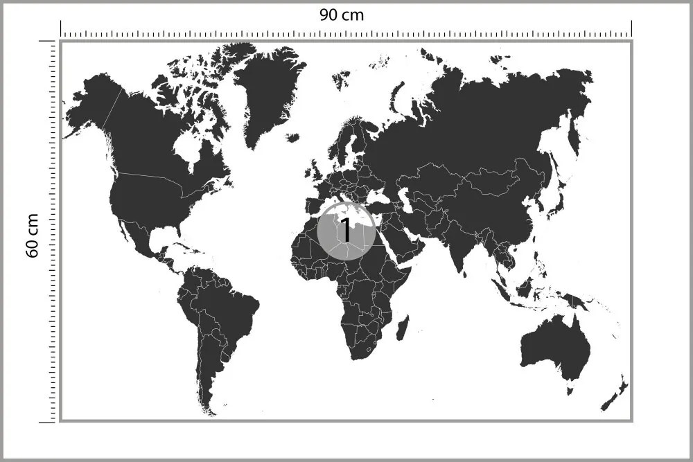 Fototapeta Mapa Světa Strukturální vinyl 450x300