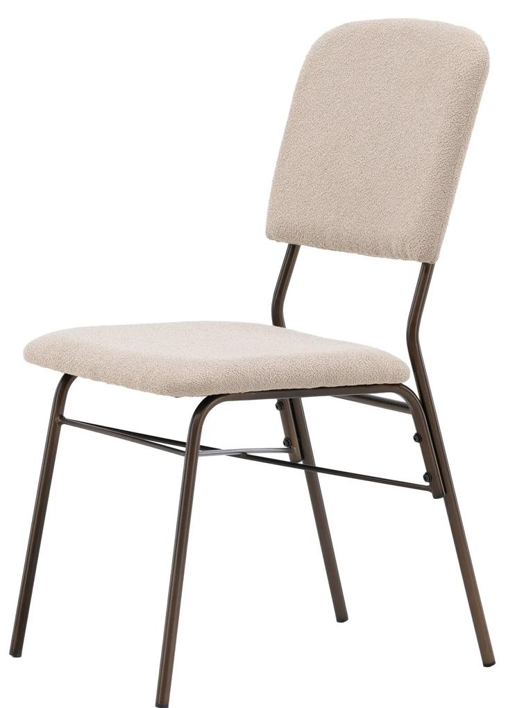 Jídelní židle Seda, 2ks, béžová, 56x48.5x94