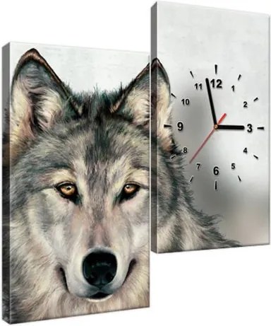 Tištěný obraz s hodinami Nádherný vlk 60x60cm ZP3344A_2J
