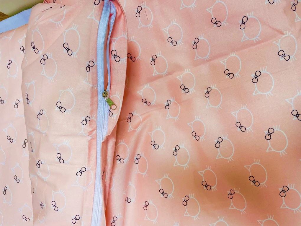 Povlečení bavlněné dětské Hello Kitty TiaHome - 1x Polštář 90x70cm, 1x Přikrývka 140x200cm