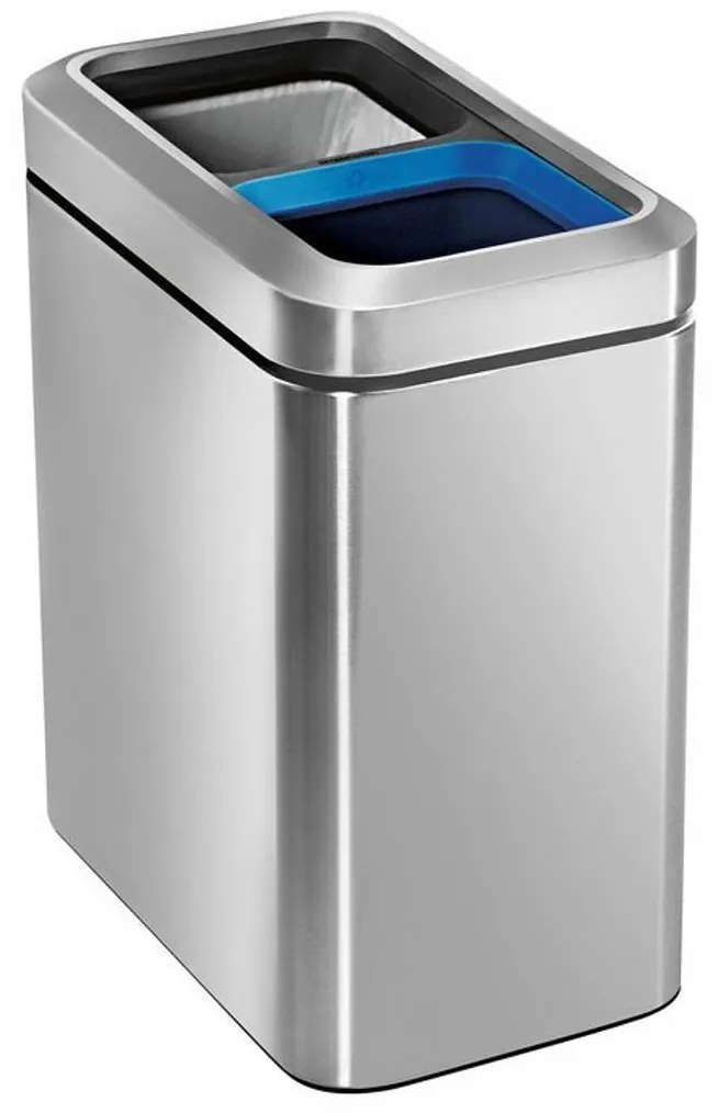 Simplehuman - Otevřený koš na tříděný odpad 20 l, kartáčovaný nerez CW1470