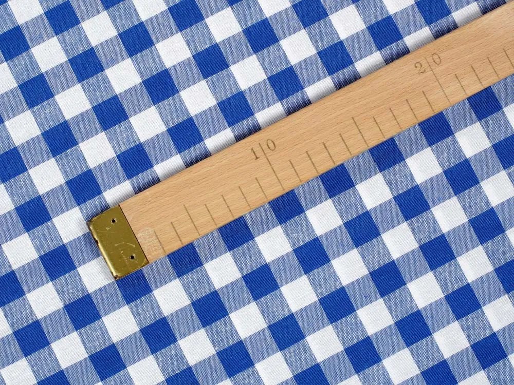 Biante Dekorační povlak na polštář s lemem Rebeka RE-008 Modro-bílá kostka střední 40 x 40 cm