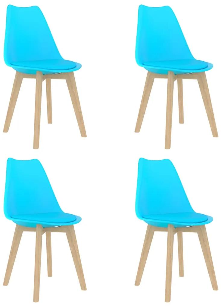 289141 vidaXL Jídelní židle 4 ks modré plast