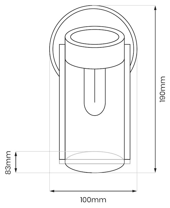 Exteriérové solární nástěnné svítidlo Vivi, 1x transparentní/černé plastové stínidlo