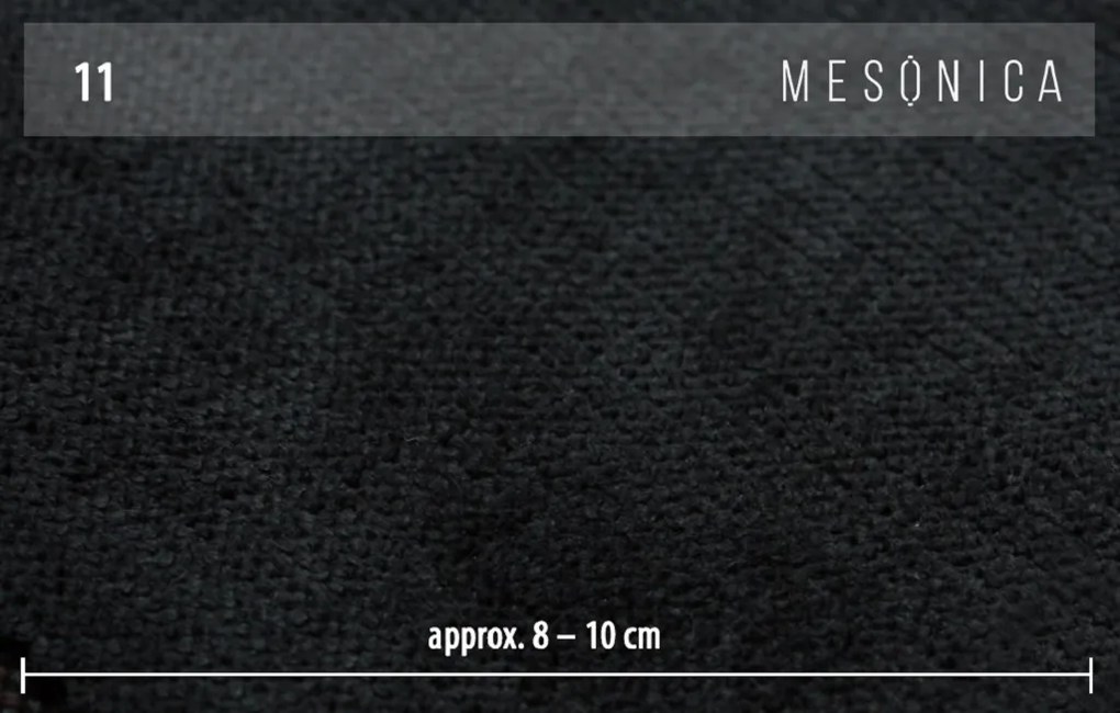Tmavě šedá třímístná čalouněná pohovka MESONICA Puzo