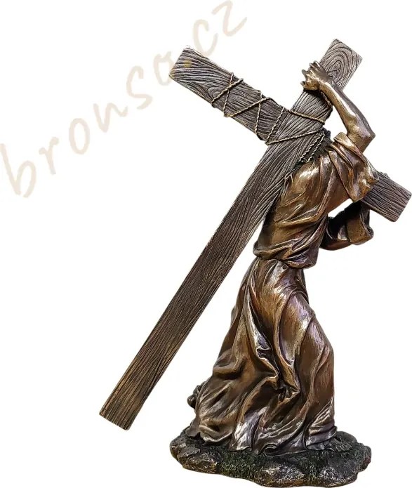 Ježíš nesoucí kříž – socha Krista na cestě na Kalvárii, náboženská dekorace, Veronese WU75800A4