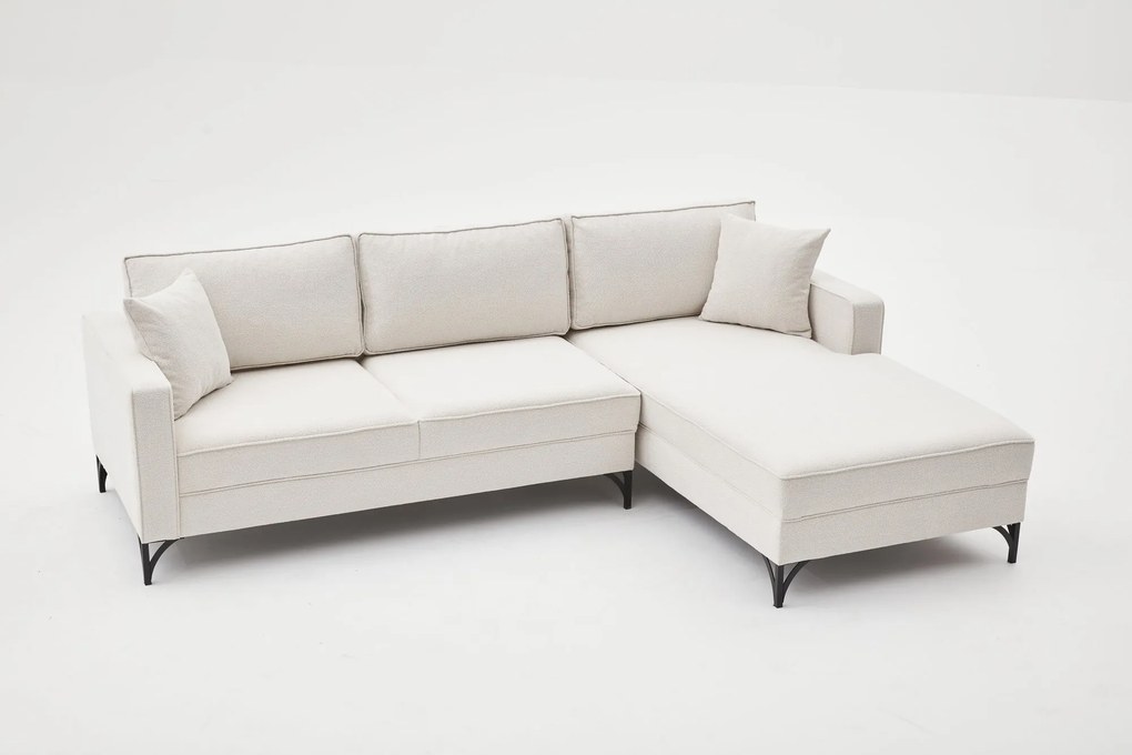 Hanah Home Rohová pohovka BERLIN krémová pravá 258 cm 825BLC2802