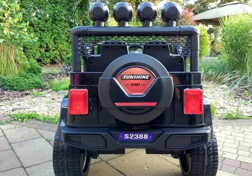 LEAN CARS Elektrické autíčko Jeep S2388 černé 4x45W