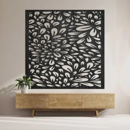 Dřevěný vyřezávaný obraz mandala – Moderní dekorace| SENTOP PR0285
