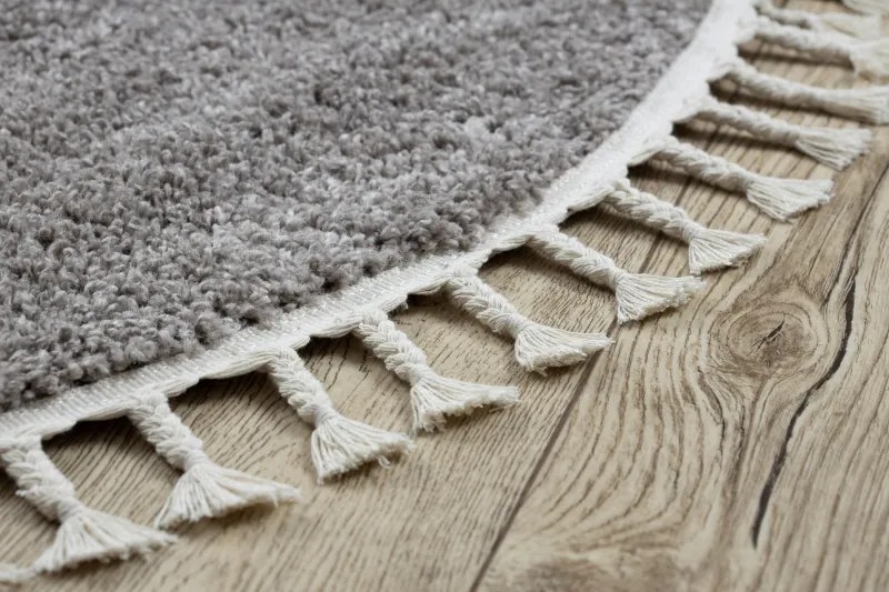 Dywany Łuszczów, Kusový koberec Berber 9000 brown kruh, 120x120 (průměr) kruh, hnědá, kancelář