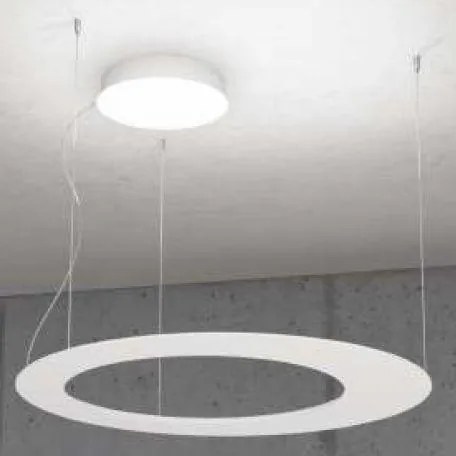 TeamItalia Velata, bílé závěsné svítidlo pro nepřímé osvětlení, 31W 3000K, průměr 95cm