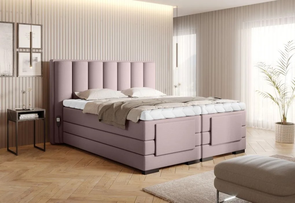 dvojlůžko boxspring VEROS - Gojo 101 - 180x200cm - polohovatelné