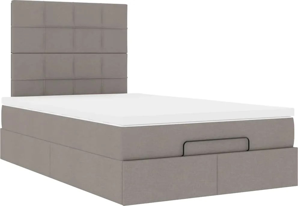 Osmanský rám postele s matrací taupe 120x200cm textil 3314000