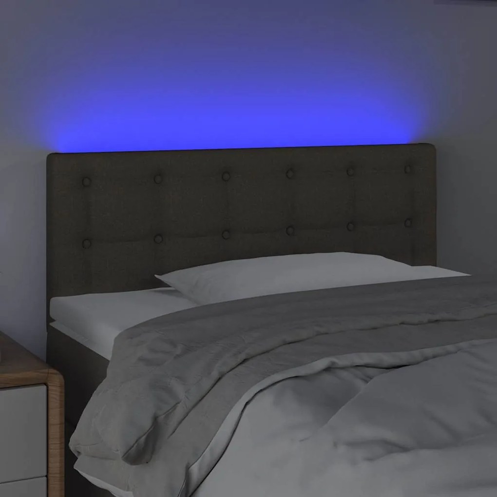 Čelo postele s LED taupe 100x5x78/88 cm textil 3122040