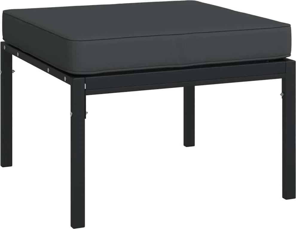 vidaXL Zahradní konferenční stolek 60 x 60 x 35 cm ocel [362719] Barva: Černá
