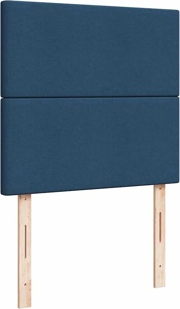 Box spring postel s matrací modrá 90x200 cm textil 3291938