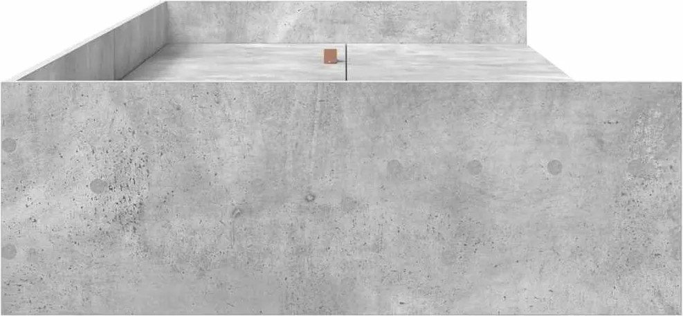 Rám postele s čelo Betonově šedá 90 x 190 cm Kompozitní dřevo 3335248