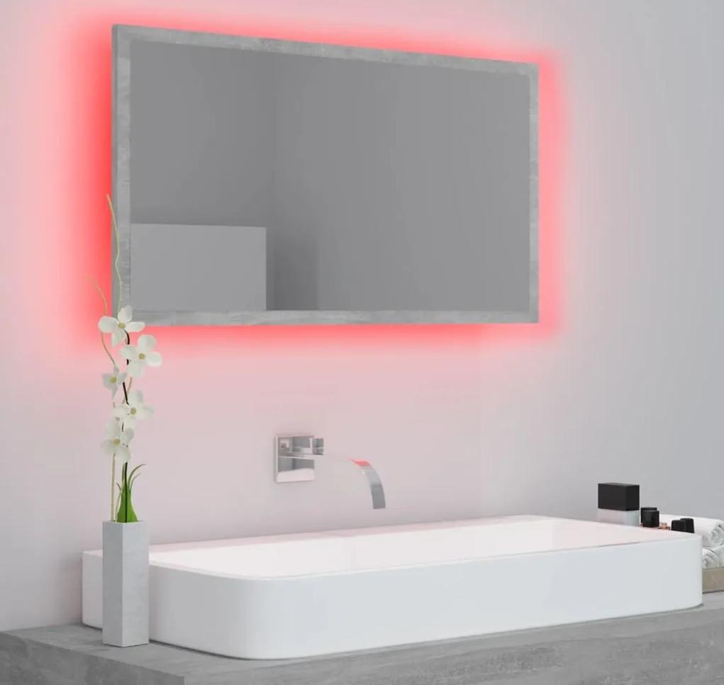 vidaXL LED koupelnové zrcadlo 80 x 8,5 x 37 cm akrylové [804928] Barva: bílá s vysokým leskem