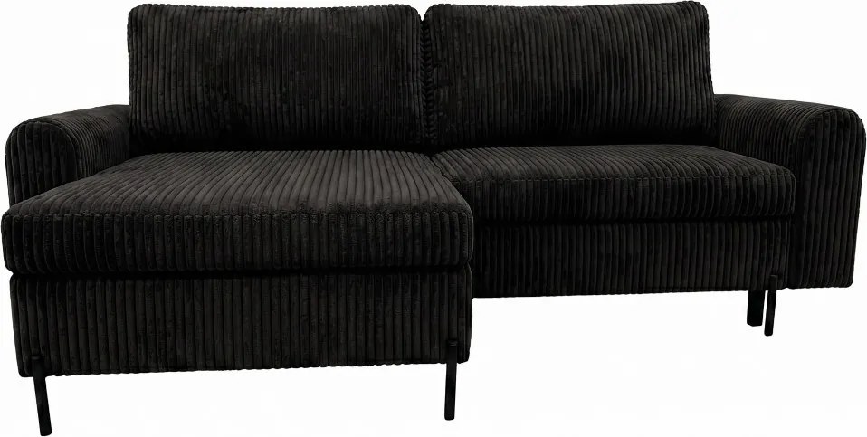 Rohová rozkládací sedací souprava do L PORTINE, 245 cm, s úložným prostorem Roh pohovky: Pravý roh, Barva látky Poso: Tmavě modrá (Poso 05)