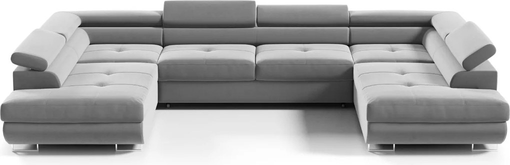 Eka Rohová sedačka LEONARDO do U, 335 cm Barva látky: Modro-šedá (Kronos 26)