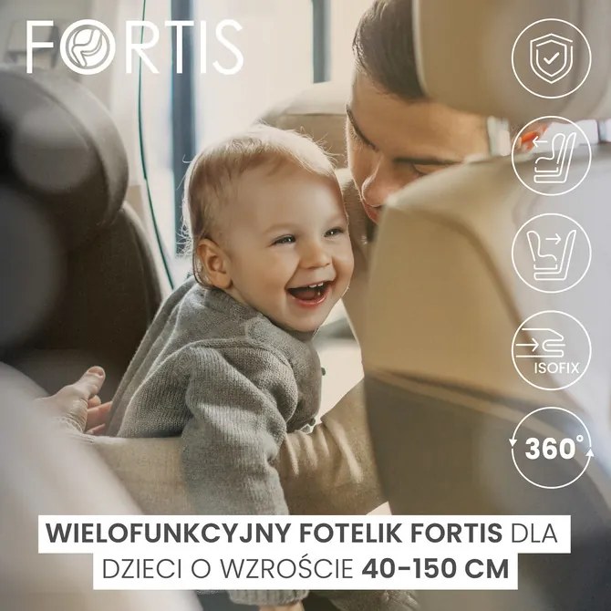 CARETERO AUTOSEDAČKA FORTIS I-SIZE BURGUNDY (40-150)