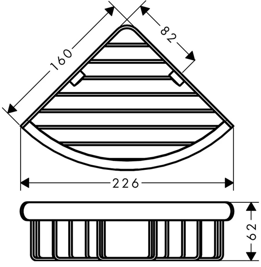 Hansgrohe Logis Universal, rohový košík, chromová, HAN-41710000