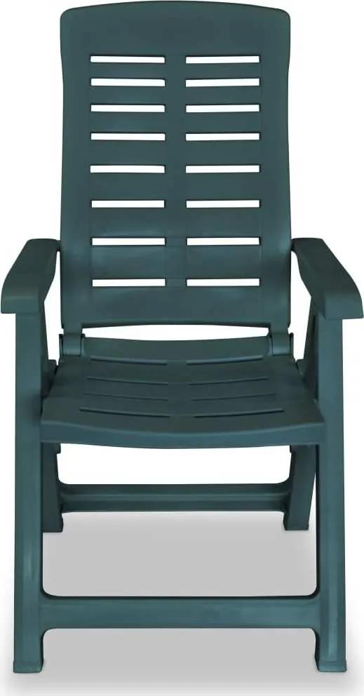 vidaXL Polohovatelné zahradní židle 2 ks plastové [43896] Barva: Bílá