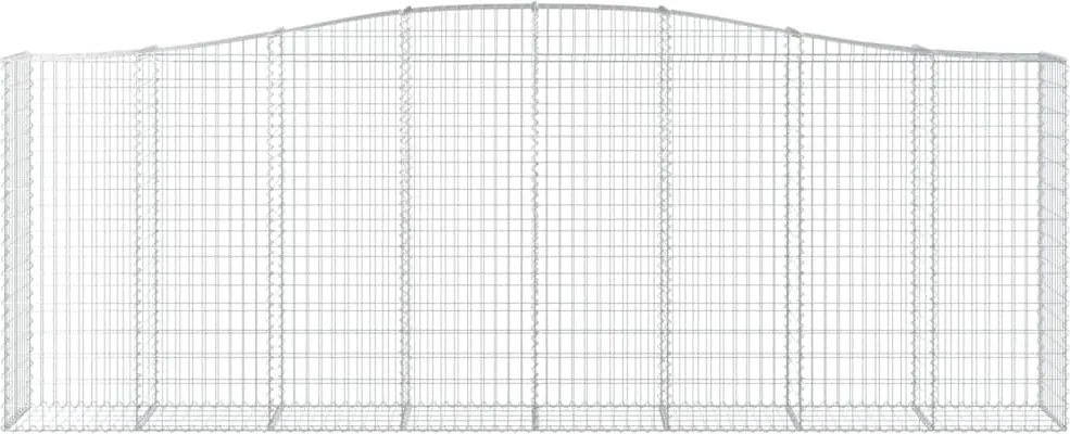 Klenuté gabionové koše 5 ks 400x50x140/160cm pozinkované železo 3145985