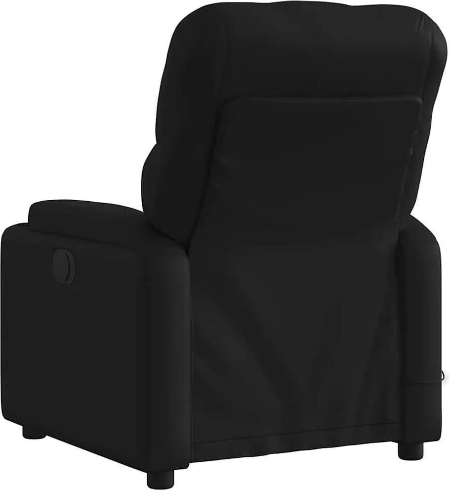 Masážní polohovací křeslo černé, umělá kůže 3206084