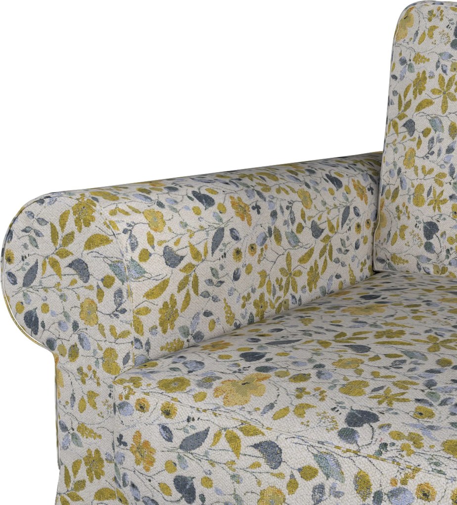 Potah na pohovku IKEA Backabro rozkládací se šezlongem barva žlutá látka pletený vzor, vzorované