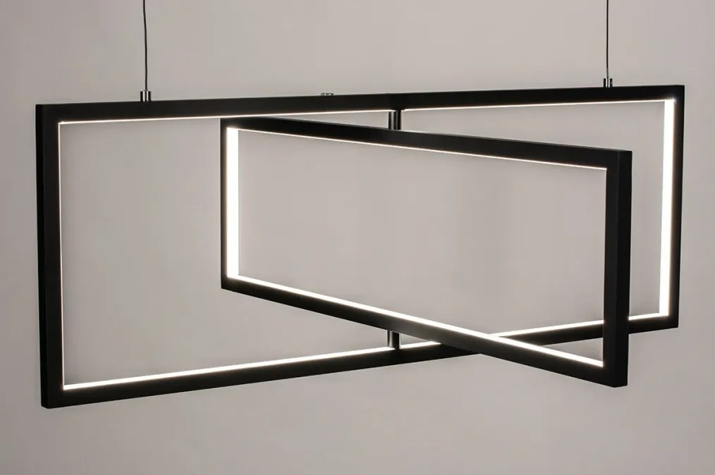 Závěsné LED svítidlo nad stůl Dual Frame Line Black