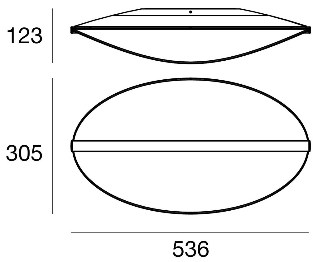 Stilnovo 8166 Diphy_S, stropní svítidlo, 21W LED 3000K stmívatelné, délka 53cm