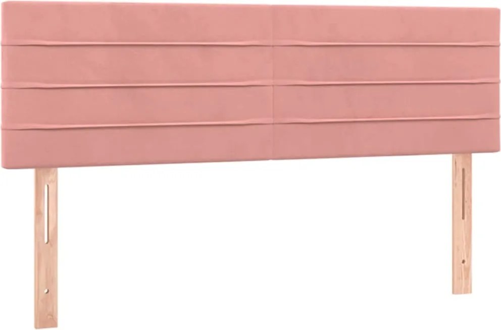 Box spring postel s matrací růžová 140x200 cm samet 3131026