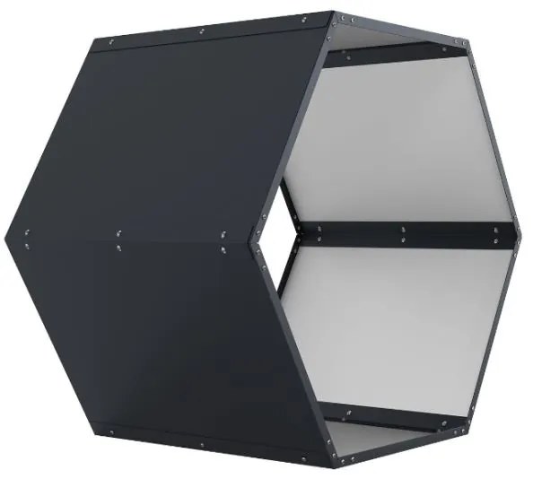 Kovový dřevník G21 HEX 53, antracitový