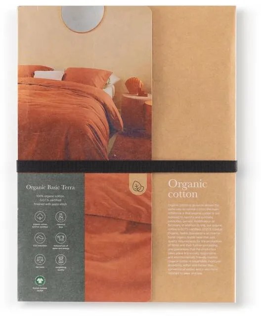 Organic Care povlečení z organické bio bavlny 140x200 + 70x90, terra