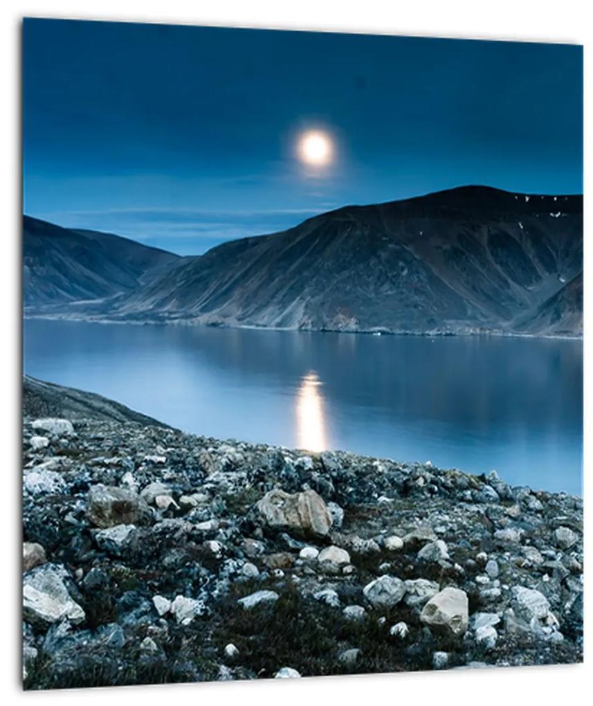 Obraz noční krajiny, Island (30x30 cm)