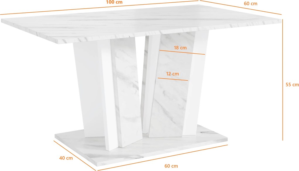 Prospero Konferenční stolek DOHA 2 Kombinace barev: doha 2 coffee table royal marble black